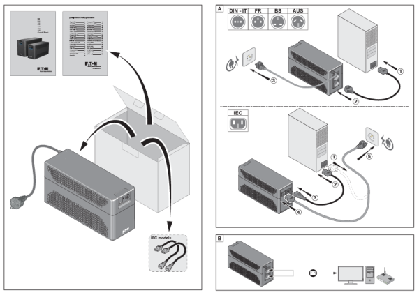 Eaton UPS 5E Gen2 900 USB IEC - Uninterruptible Power Supply | Al Zajed ...